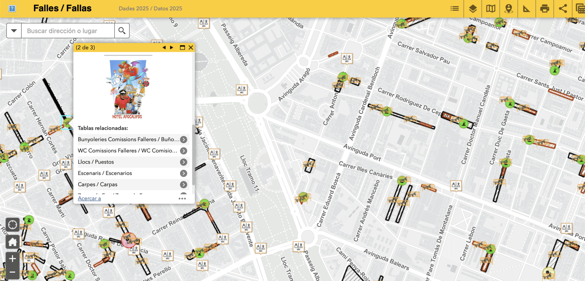 Mapa interactivo para facilitar la ubicación de las Fallas en Valencia - Que Tal Valencia - Web ...